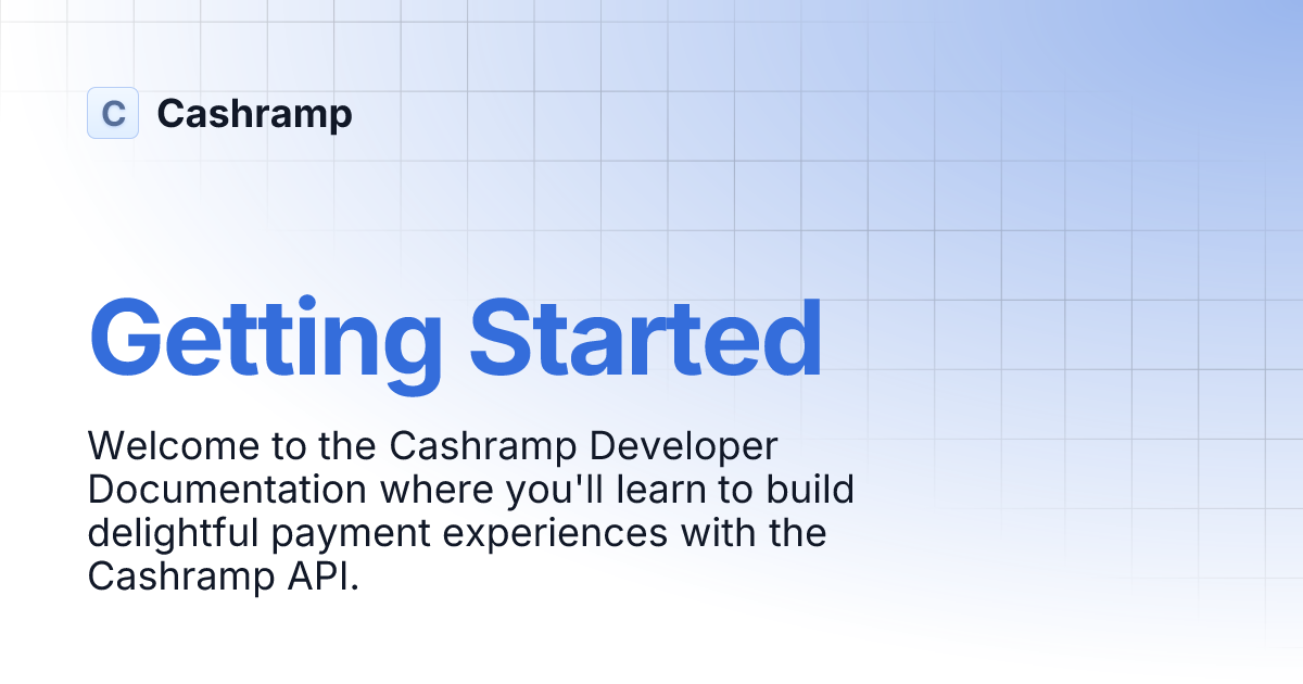 Getting Started | Cashramp